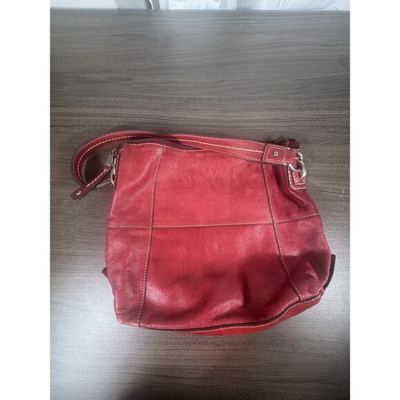 Fossil | Bags | Fossil Red Leather Shoulder Bag Vintage Fossil Hobo Bag ...